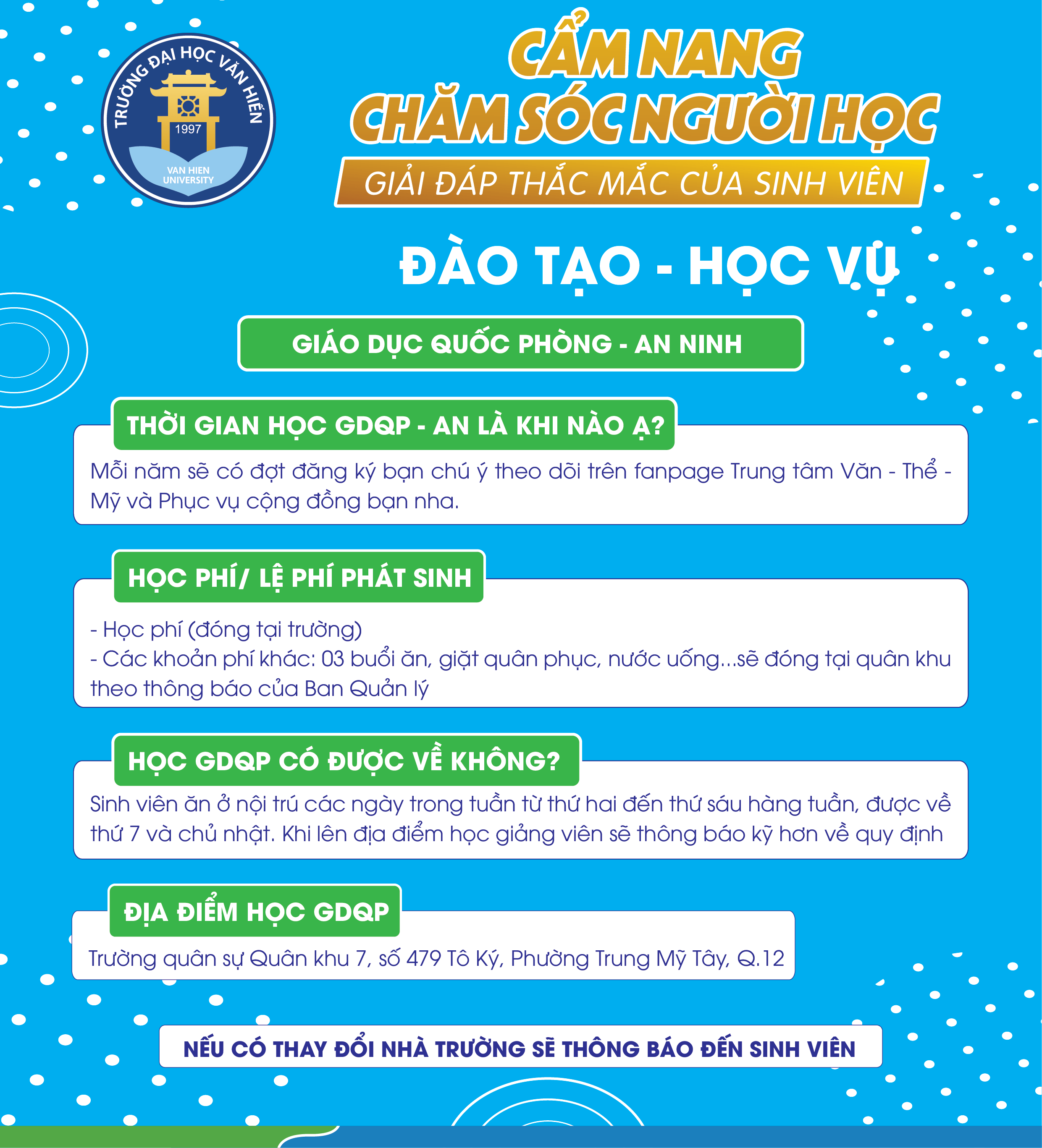 Cẩm nang Chăm sóc người học